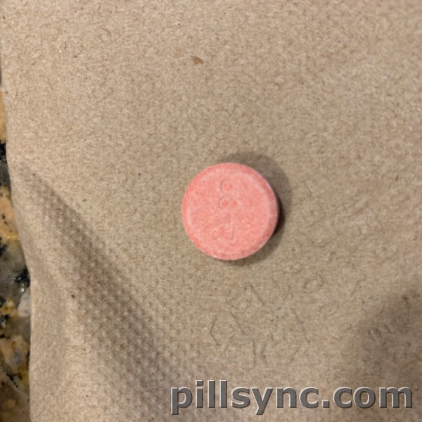 ROUND RED L489 - Calcium Carbonate 750 MG Chewable Tablet Pill Images